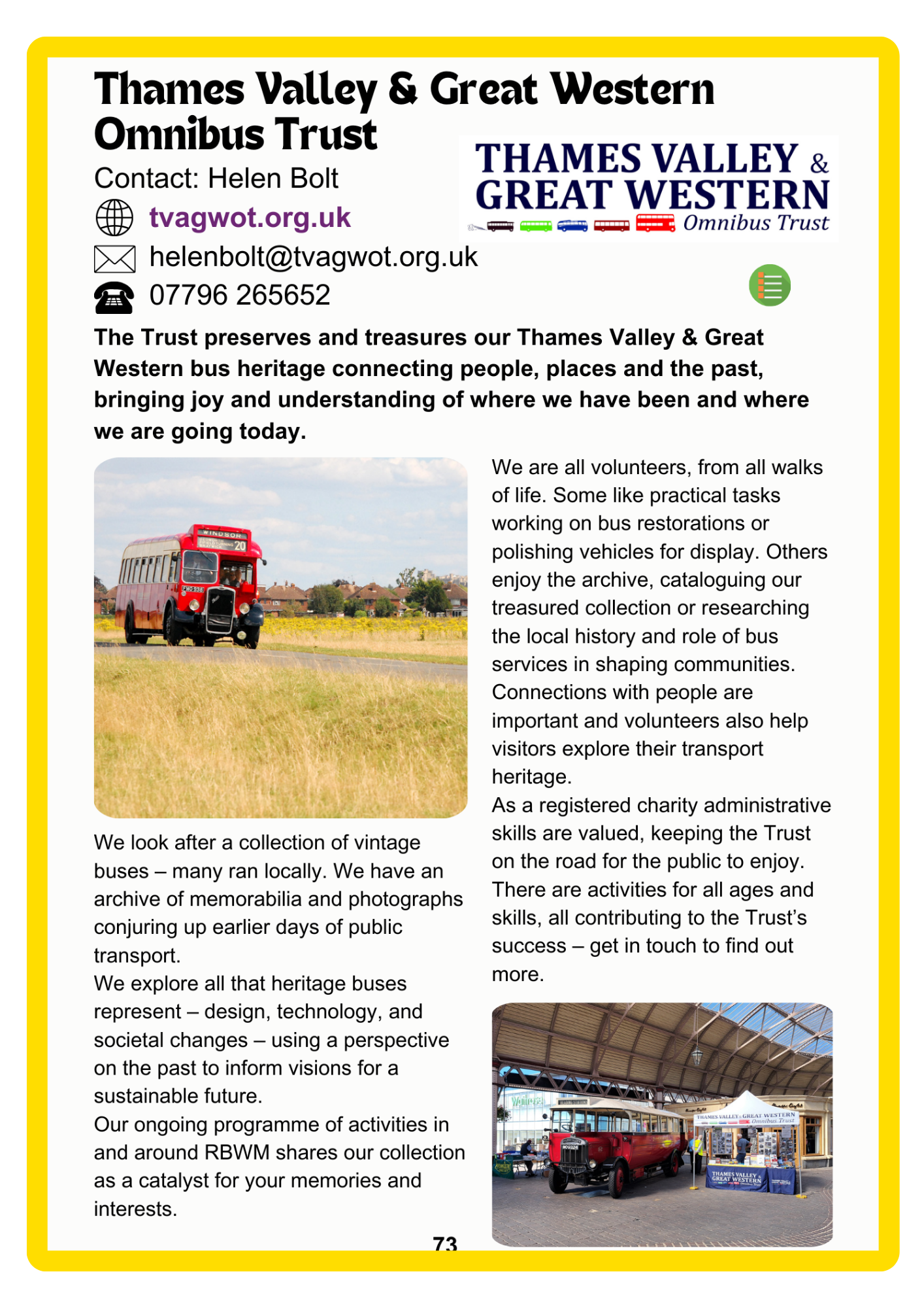 Ding! Ding! Thames Valley & Great Western Omnibus Trust Needs More ...