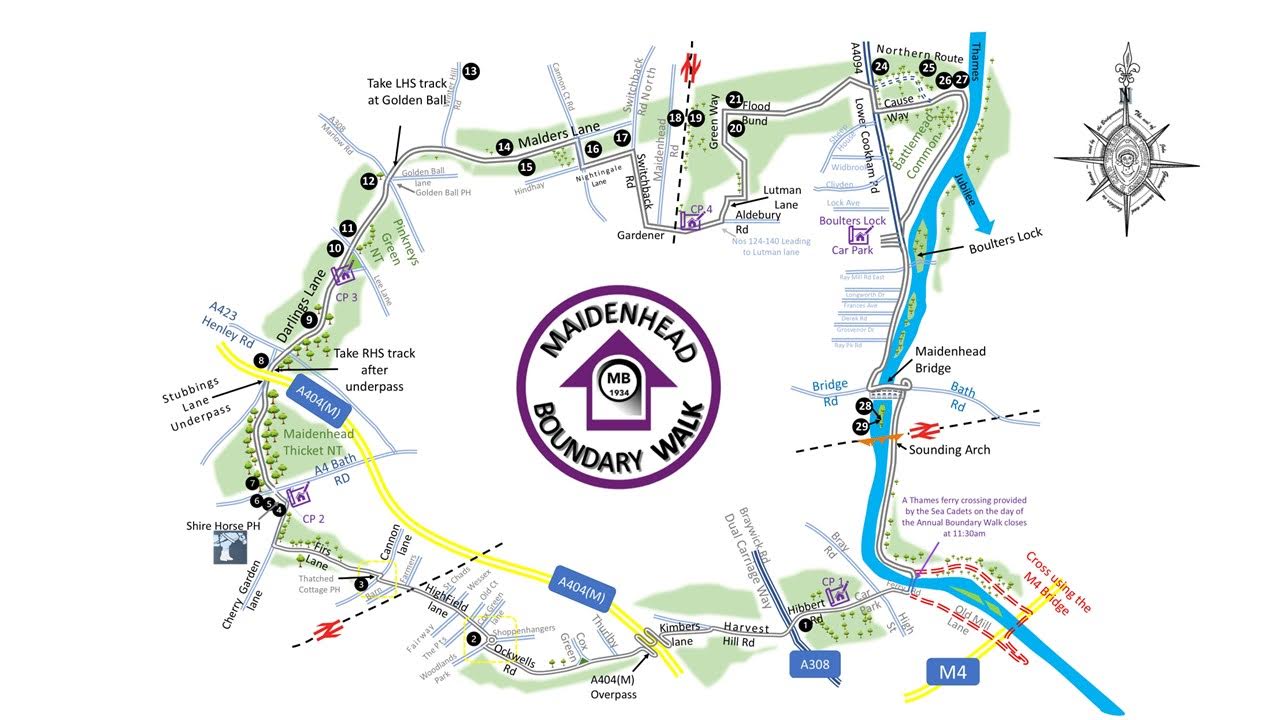 maidenhead boundary walk map – I Love Windsor CIC Directory & Community ...