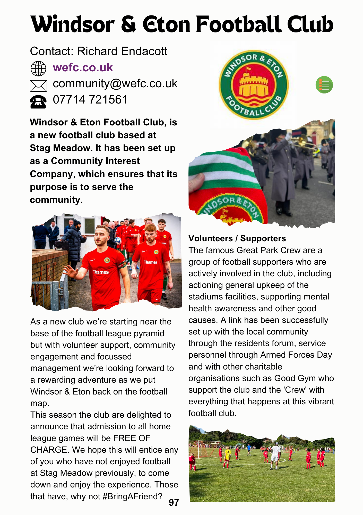 WIndsor & Eton Football Club – I Love Windsor CIC Directory & Community ...